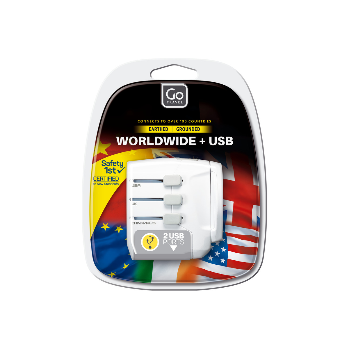 Go Travel Worldwide Adapter + USB – Copenhagen Luggage